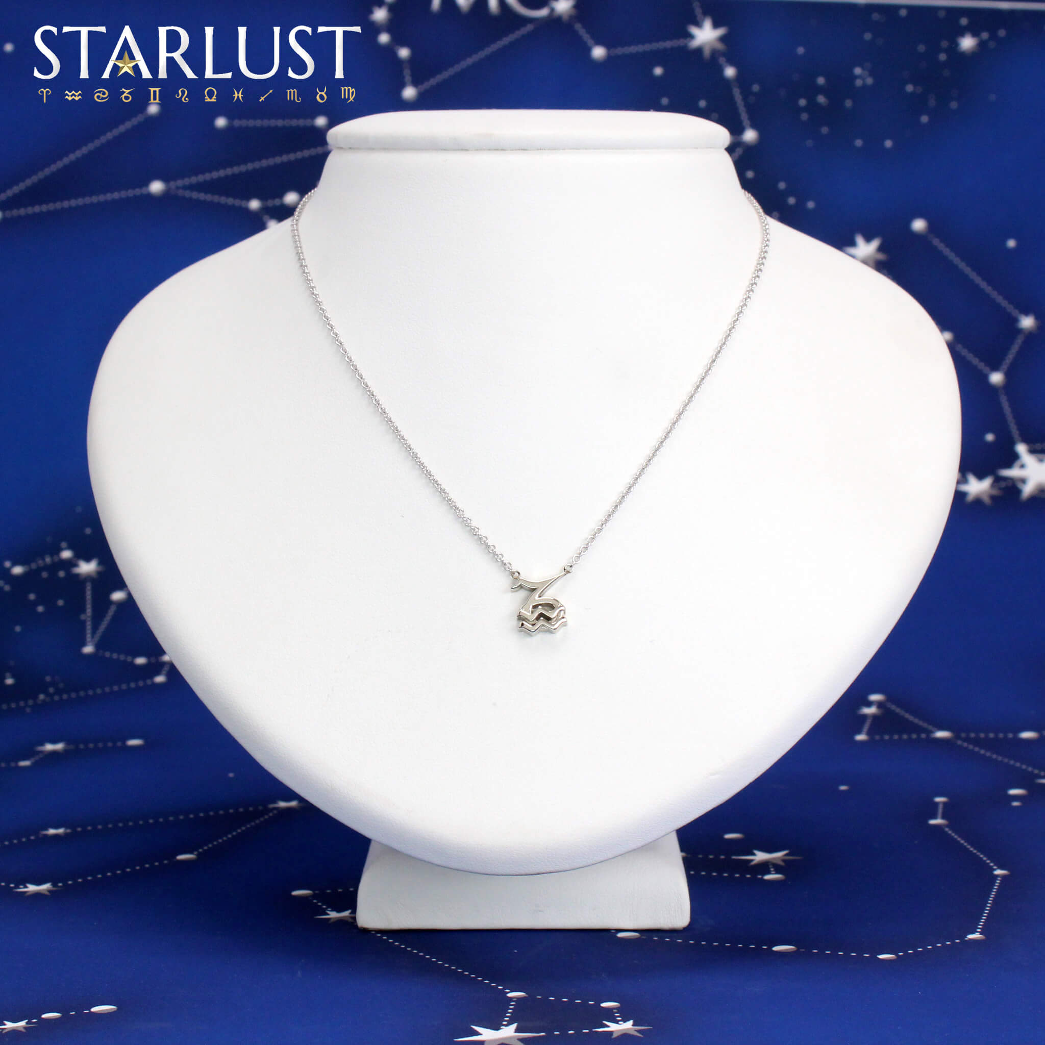 Aquarius and Capricorn Combo Pendant in Silver Gold or Platinum – Starlust