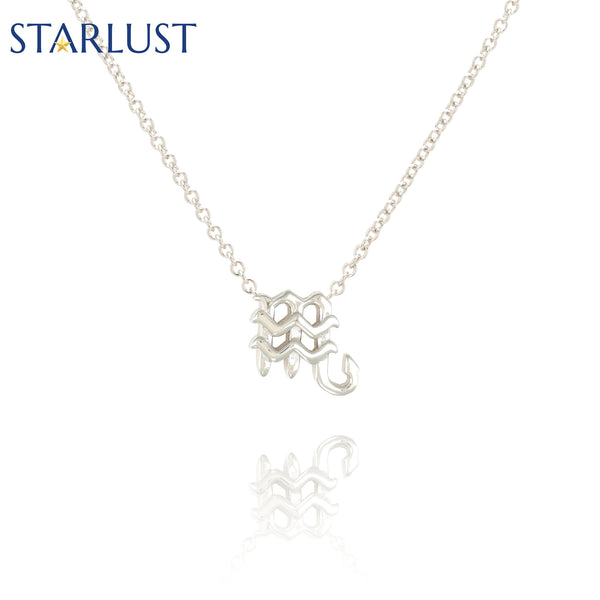 Aquarius and Scorpio Combo Necklace in Silver Gold or Platinum – Starlust